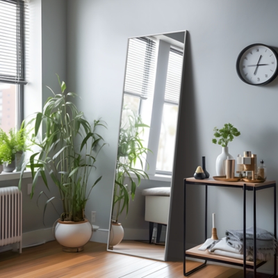 Click here for Dovelina Dulcea Free Standing Floor Mirror  Silver prices