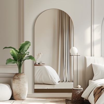 Click here for Dovelina Dulcea Full Length Arched Wall Mirror  Br... prices