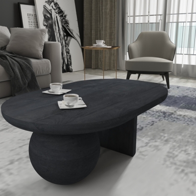 Click here for Benzara Uri Coffee Table  Sanblasted Black prices