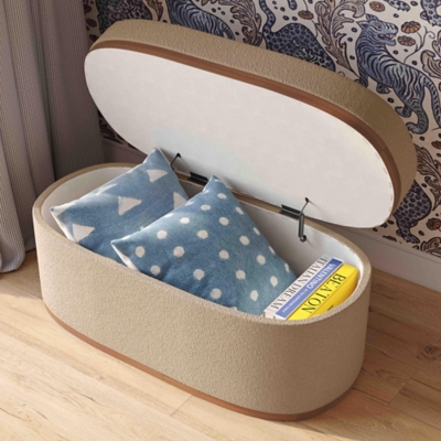Click here for TOV Furniture Olivier Storage Ottoman  Ivory prices