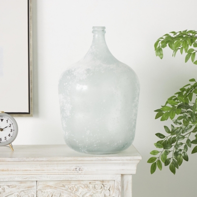 Click here for Bayberry Lane Frosted Spanish Bottle Vase  Clear prices