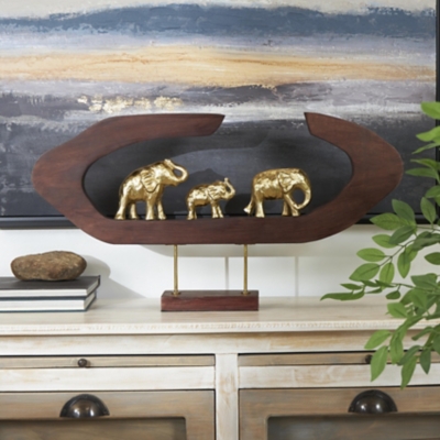Click here for Bayberry Lane Elephant Sculpture with Ring Frame... prices