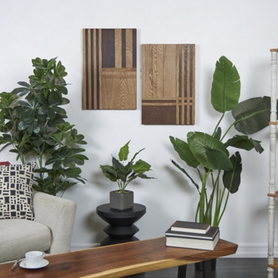 Click here for The Novogratz Striped Home Wall Decor  Brown prices