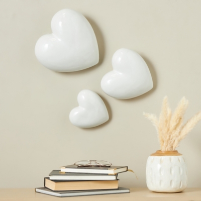 Click here for Bayberry Lane Heart Home Wall Decor Set  White prices