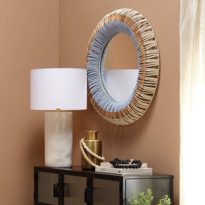 Click here for Relaxed Elegance Alvin Wall Mirror  Natural prices