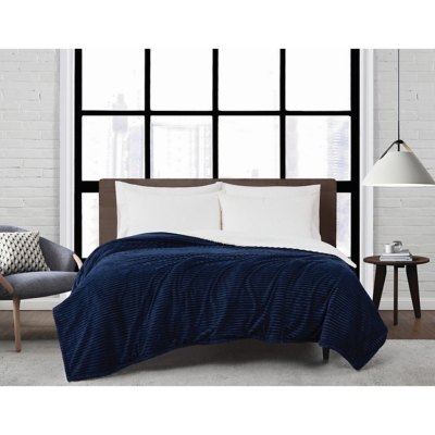Click here for London Fog Corduroy Blanket  Blue prices