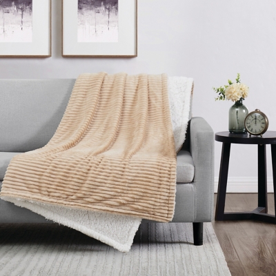 Click here for London Fog Corduroy Solid Throw  Tan prices