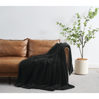 Click here for Royal Velvet Solid Throw  Black prices