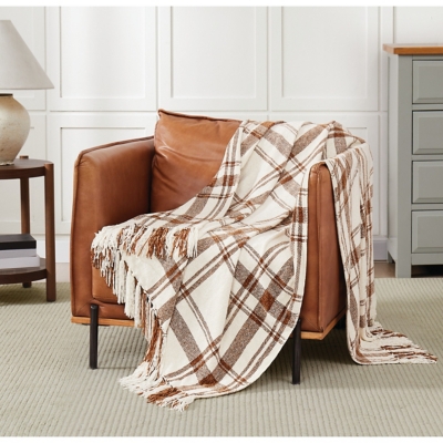 Click here for Truly Soft Solid Throw  White/Brown prices