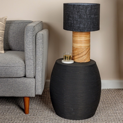 Click here for Storied Home Barrel Side Table  Black prices