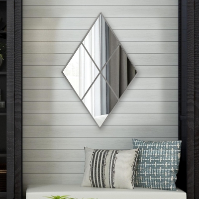 Click here for Howard Elliott Diamond Windowpane Mirror  Silver prices