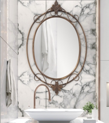 Click here for Howard Elliott Gerard Accent Mirror  Antique Coppe... prices