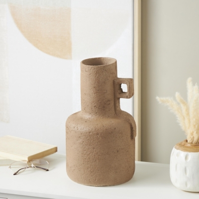 Click here for Bayberry Lane Geometric Handle Textured Vase  Brow... prices