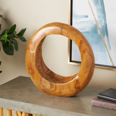 Click here for Bayberry Lane Round Sculpture  Brown prices