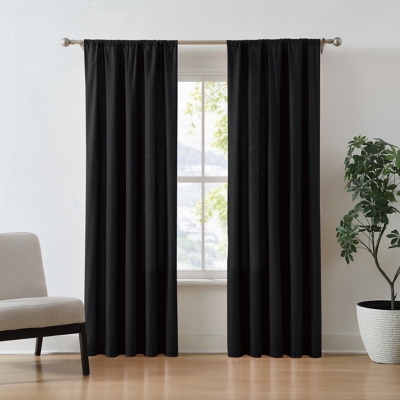 Click here for Brooklyn Loom 84 Window Panel Pair  Black prices