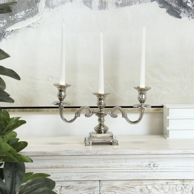 Click here for Bayberry Lane Decorative Scrolled Candelabra  Silv... prices