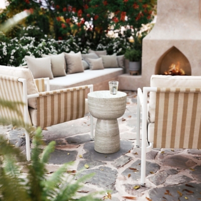 Click here for TOV Furniture Charra Side Table  Travertine prices