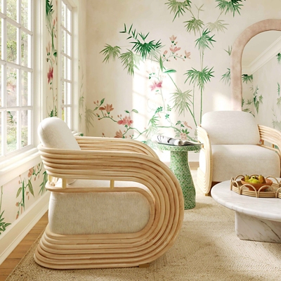 Click here for TOV Furniture Lauretta Accent Chair  Cream/Natural prices