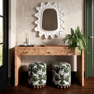 Click here for TOV Furniture Juju Ottoman  Olive Green prices