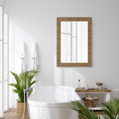 Click here for Exalted Living Coastal Rectangle Wall Mirror  Brow... prices