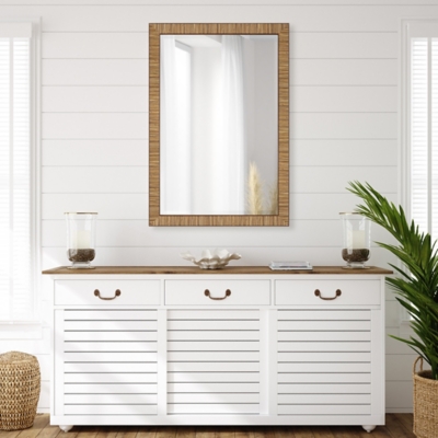 Click here for Exalted Living Coastal Wall Mirror  Brown prices