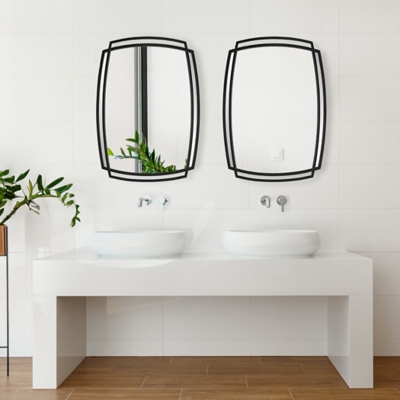 Click here for Exalted Living Curved Wall Mirror  Black prices