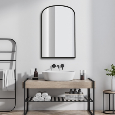 Click here for Exalted Living Radius Wall Mirror  Black prices