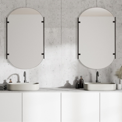 Click here for Exalted Living Tablet Wall Mirror  Black prices