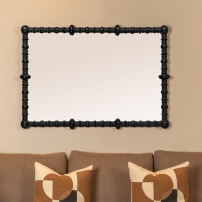 Click here for Storied Home Beaded Dowel Wall Mirror  Black prices