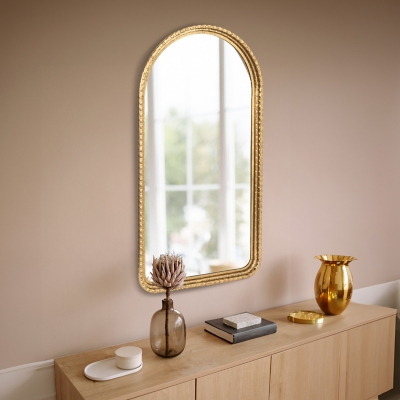 Click here for Storied Home Decorative Arched Wall Mirror  Gold prices