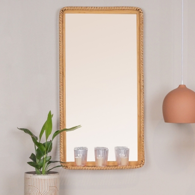 Click here for Storied Home Rectangular Wall Mirror  Natural prices