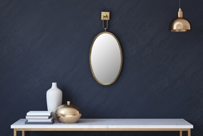 Click here for Storied Home Oval Framed Wall Mirror  Gold prices