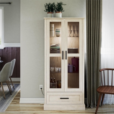Click here for Ameriwood Home Thurston Storage Cabinet  White Oak prices