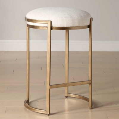 Click here for Exalted Living Round Counter Height Bar Stool  Whi... prices