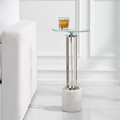 Click here for Exalted Living Round Accent Table  White prices