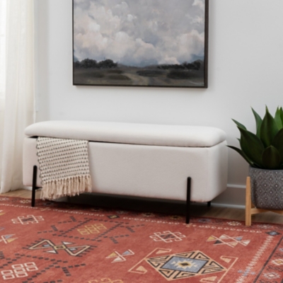 Click here for Linon Gia Storage Bench  Cream prices