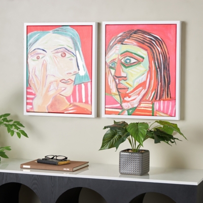 Click here for Bayberry Lane Face Wall Art 17 x 21 (Set of 2)  Pi... prices