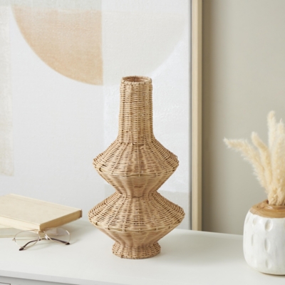 Click here for Bayberry Lane Fluted Hourglass Vase  Brown prices