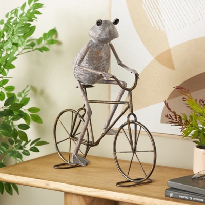 Click here for Bayberry Lane Frog On Bicycle Sculpture  Copper prices