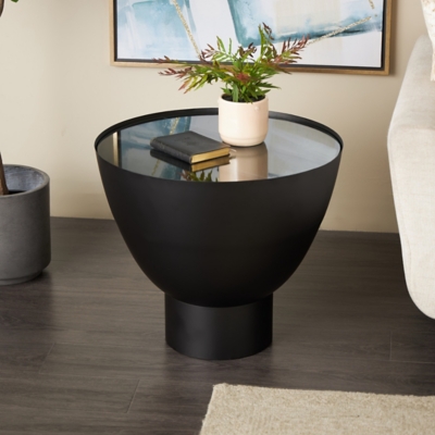 Click here for Bayberry Lane Geometric Accent Side Table  Black prices