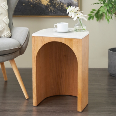 Click here for Bayberry Lane Arch Accent Side Table  Brown prices