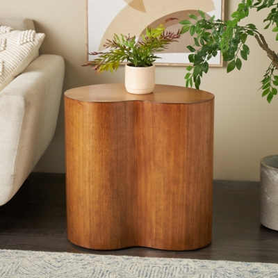 Click here for Bayberry Lane Heart Accent Side Table  Brown prices