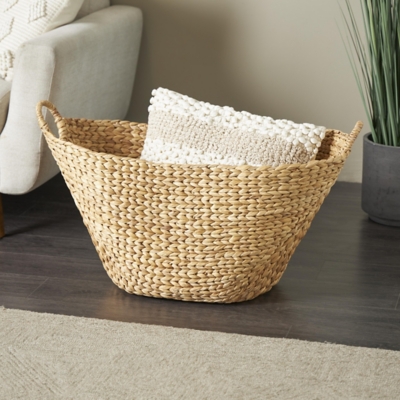Click here for Bayberry Lane Woven Storage Basket  Brown prices