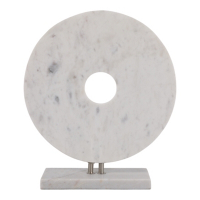 Click here for Ashley Luxe Marble Disc Sculpture  White prices