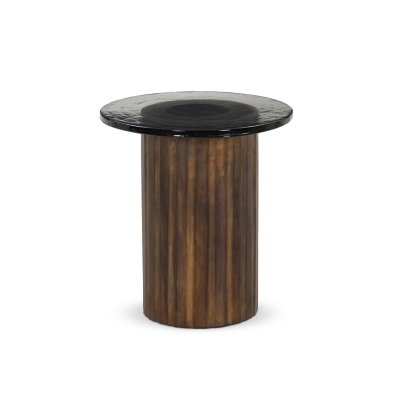 Click here for Ashley Luxe Iron Accent Table with Glass Top prices