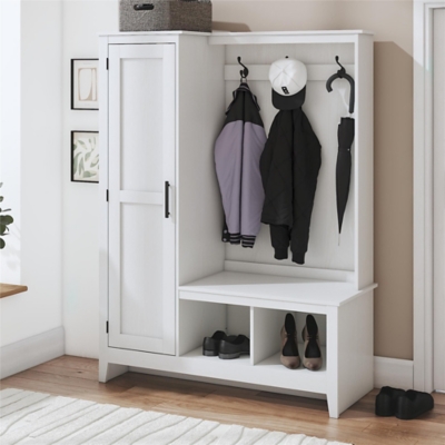 Click here for RealRooms Hall Tree with Bench and Shoe Storage  W... prices