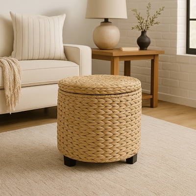 Click here for HAPPIMESS Addie Storage Ottoman  Natural prices