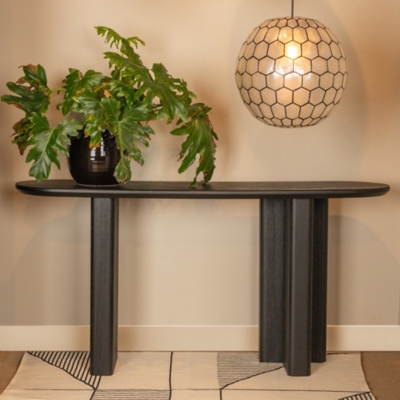 Click here for Storied Home Asymmetrical Console Table  Black prices