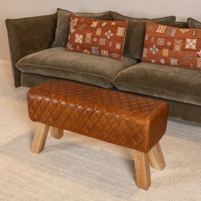 Click here for Storied Home Stylish Bench  Camel/Natural prices