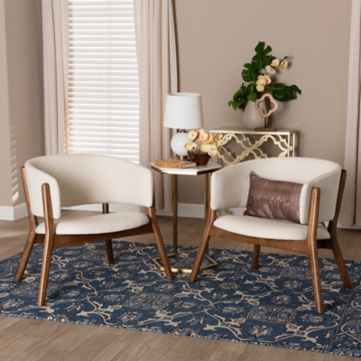 Click here for Baxton Studio Baron Accent Chair (Set of 2)  Cream... prices